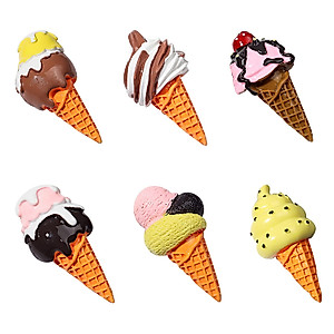12 Pcs Ice Cream Refrigerator Magnet,Ice Cream Refrigerator Magnetic Sticker 3D Resin Ice Cream Refrigerator Magnets Decorative Fridge Magnets for Kitchen Home Decoration Office Whiteboard