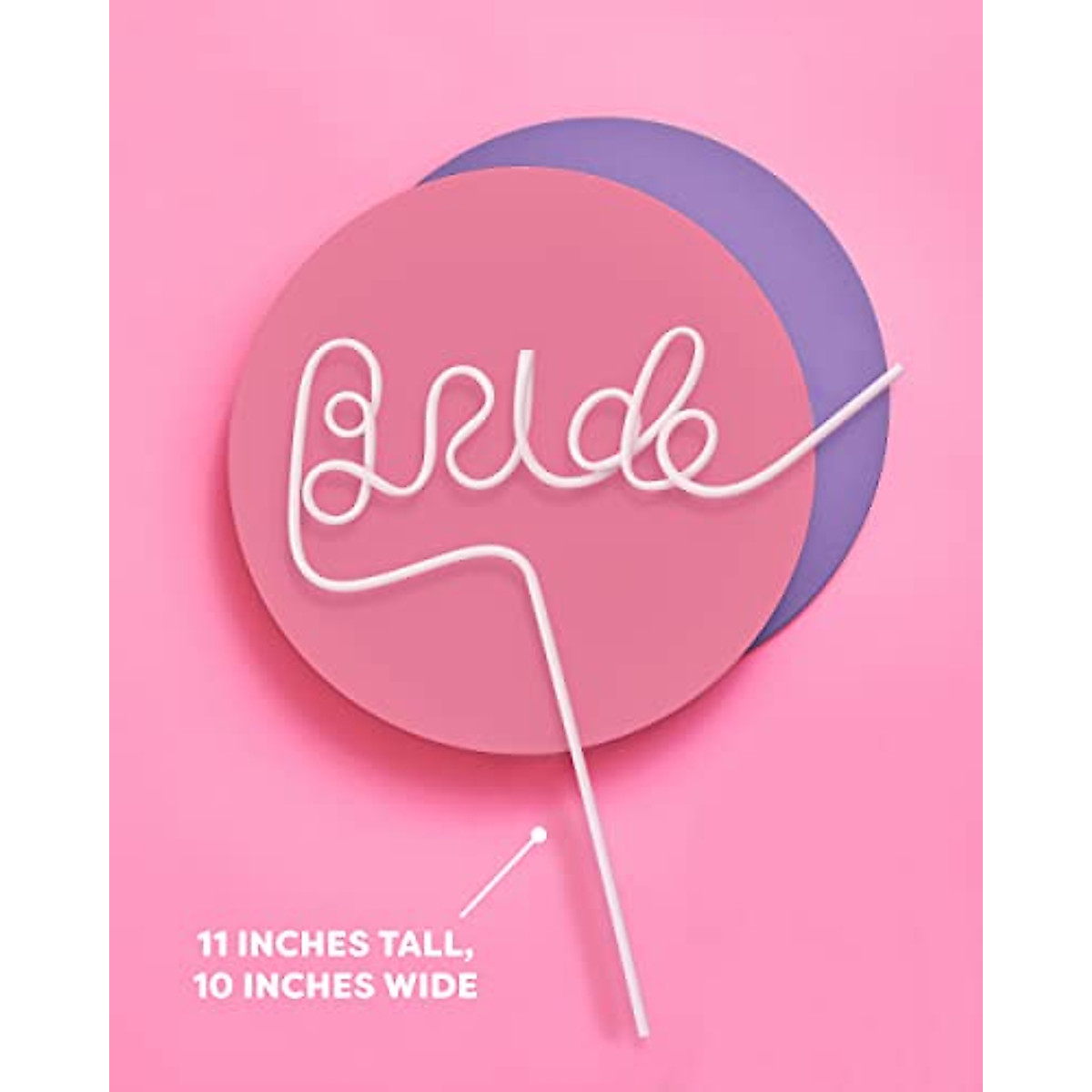 xo, Fetti Bachelorette Party XL White Bride Straw | Bridal Shower Party Decorations | Bride to Be Gift