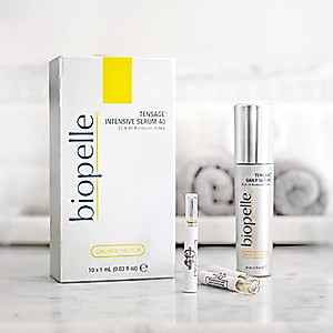 Biopelle Tensage Growth Factor Intensive Serum 40 Post-Procedure or Intensive Boost Ampoules with SCA 40 Biorepair Index, 10 Count