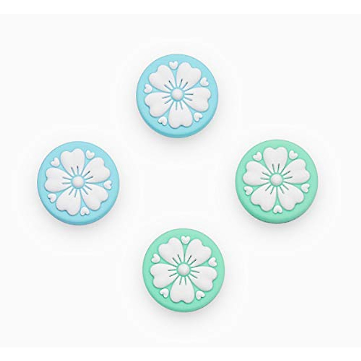LeyuSmart Sakura Joystick Caps for Controller, Thumb Grip Compatible with Xbox PS4 PS5 Nintendo Switch Pro, Replacement Thumbstick Cover