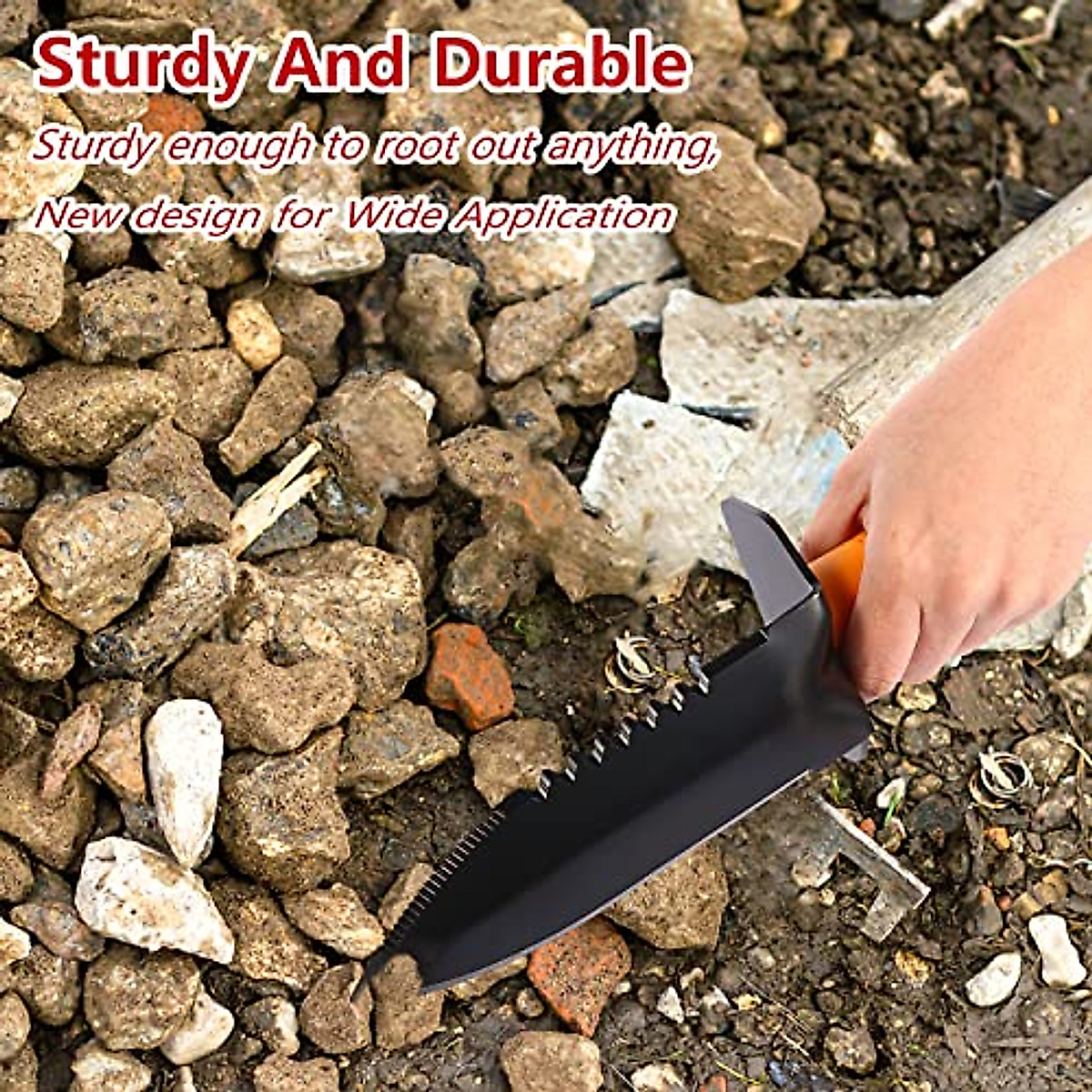 NUOSHIKE Metal Detector Digger Tools with Coin Probe, 7.48 inch Blade, Heavy Duty Serrated Edge Digger,Garden Knife with Sheath for Belt Mount