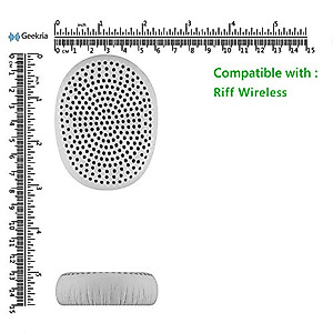 Geekria QuickFit Replacement Ear Pads for Skullcandy Riff Wireless Headphones Ear Cushions, Headset Earpads, Ear Cups Repair Parts (White)