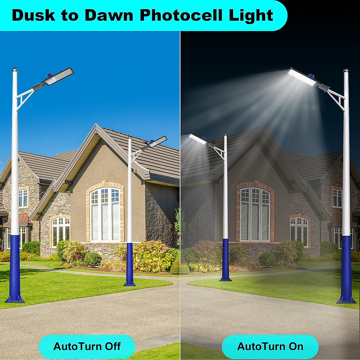 Nanbone LED Parking Lot Light 200W/Dusk to Dawn Outdoor Lighting/Commercial Area Security Lighting/LED Parking Pole Light for Stadium Sport Garage Driveway Pathway (200, Watts)