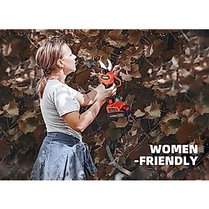 Cordless Pruning Shears, Electric Pruner with 2 Pack 21V Lithium Battery, SK5 Blades, 1.2 Inch Cutting Diameter (21V pruner)