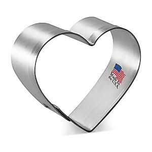 Foose Cookie Cutters Valentine Mini Heart Cookie Cutter 1.5 in, Tin Plate Steel, Handmade in USA
