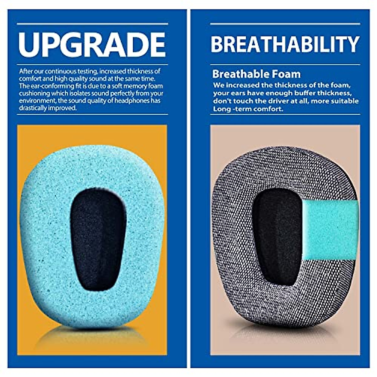 B450-XT B550-XT Kit Replacement Ear Pads Cushion Compatible with B450-XT B550XT Headset I B450 B550 XT Accessories (Comfort Fabric)