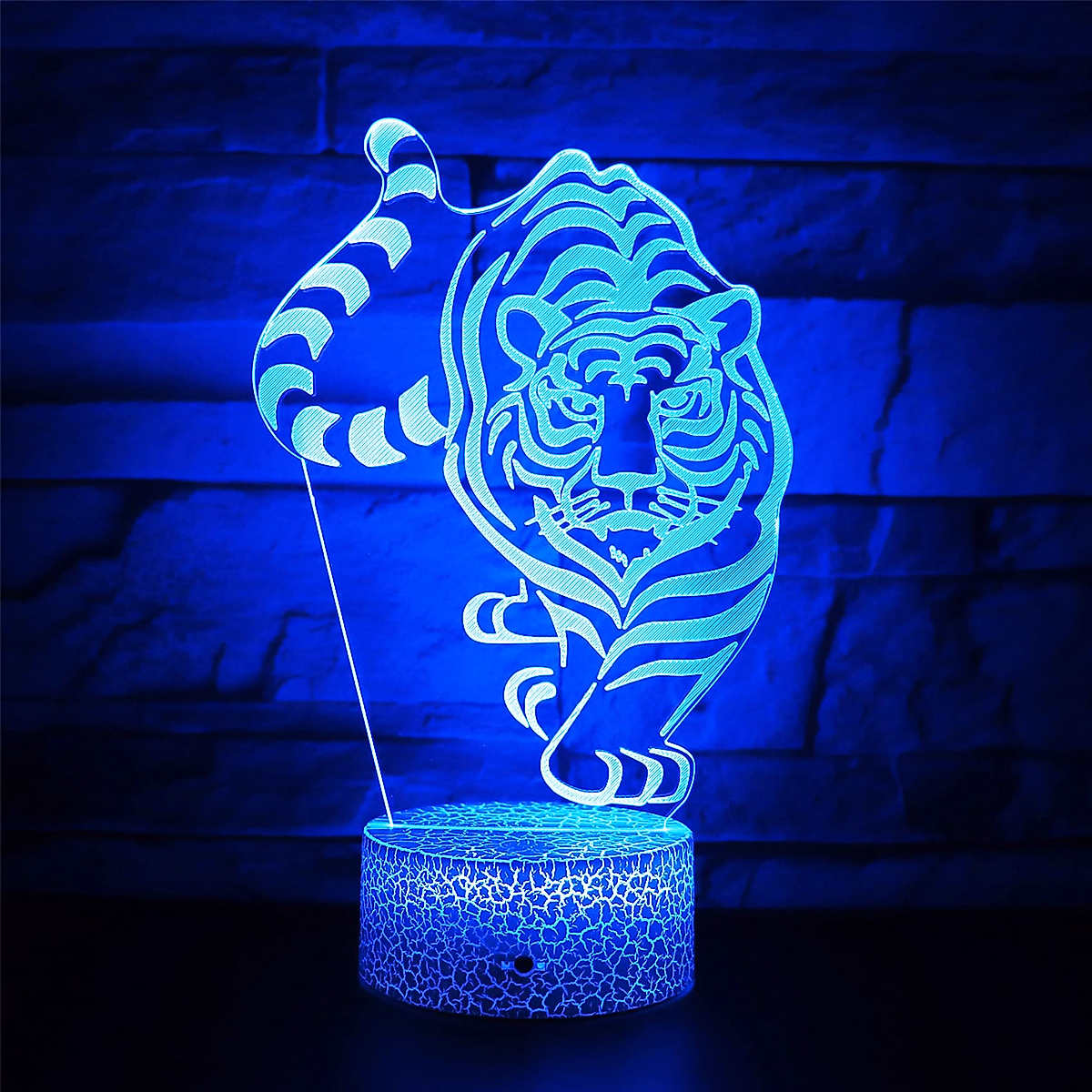 Hguangs Tiger Gifts Tiger Shape Lamp 16 Colors Desk Table Night Light for Kids Party Supplies Birthday Valentine's Day Christmas Lover Friends