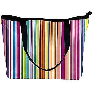 Tote Bag,Shoulder Bag Large Purses and Handbags for Women,Abstract Colorful Striped,Shopping Bags
