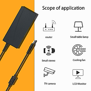 LONGSING 12V 5A Power Supply Adapter, AC 100-240V to DC 12V, Input 100V-240V, Output 12V 5A 60W, with DC Female Connector, 5.5x2.5mm DC Output Jack for 5050 3528 LED Strip Module Light