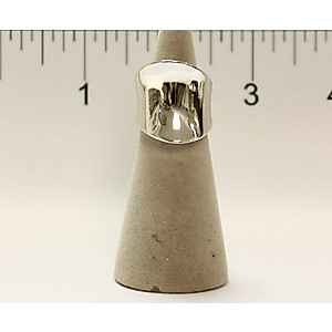 RS Covenant Women's Rhodium Plated Dress Ring Large Mirrored Finish 119 (7)