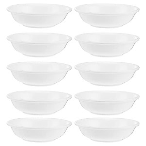 Tofficu 10pcs Sauce Dishes Round Seasoning Dishes Plastic Sushi Dipping Bowl Saucers Bowl Mini Appetizer Plates(2.8×2.8×0.9in)