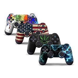 UUShop 4PCS Vinyl Skin Sticker Protector for Sony PlayStation PS4 Controller Joystick Four Styles Combination Kit