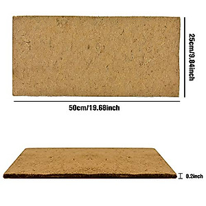 Halatool 10 Pads Jute Plant Hemp Fiber Grow Mat for Microgreens Growing 10" X 20" Hydroponic Grow Pads for 1020 Growing Trays Indoor Sprouting kit for Microgreens Wheatgrass Sprouts Organic Production