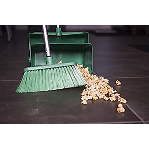 Remco - A Vikan Company 62509 Lobby Dustpan with Broom, Polypropylene/Polyester/Aluminum, 7" X 14" Bin, 37" Handle, Black