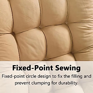 JESTI Rocking Chair Cushion Pad, Non-Slip Soft Tufted Seat Cushion, Thickened Breathable Chaise Lounger Cushion for Kitchen, Desk Chair, Dining Chair (Navy Blue-19inch)