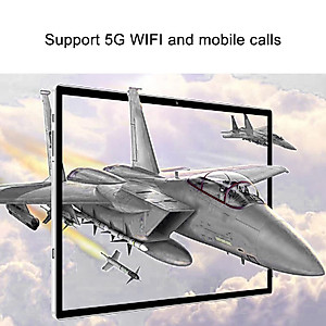 Yunseity IPS HD 10.1 Inch Tablet, 8G RAM 256GB ROM Tablet PC for Adults Kids, 2.4 5G WiFi, 8MP 20MP Cameras, 8 Core CPU, GPS Navigation, 6000Mah Battery, Dual SIMs