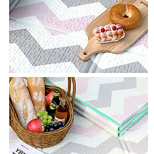 Premium Portable Waterproof Camping Picnic Beach Foam Play Mat for Indoor, Outdoor Activity - Folding Portable Playmat for Baby Toddlers (Peach Pink)