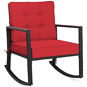 Bed Bath & Beyond Patio Rocking Chair Outdoor Glider Rattan Rocker Chair Turquoise