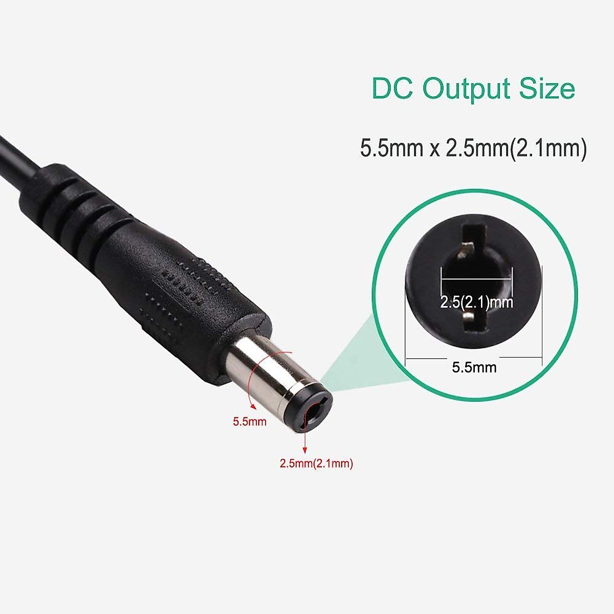 CCYC DC 5V to DC 12V USB Voltage Step Up Converter Cable, Power Supply Adapter Cable with DC Jack 5.5 x 2.5mm or 5.5 x 2.1mm, USB 5V to DC 12V Cable - 5ft [NOT Suitable for High Current Equipment]