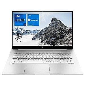 HP Envy Laptop, 17.3" FHD Touchscreen, 12th Gen Intel Core i7-1255U Processor, 32GB RAM, 512GB SSD, Webcam, Fingerprint Reader, Backlit Keyboard, HDMI, Wi-Fi 6, Bluetooth, Windows 11 Home, Silver