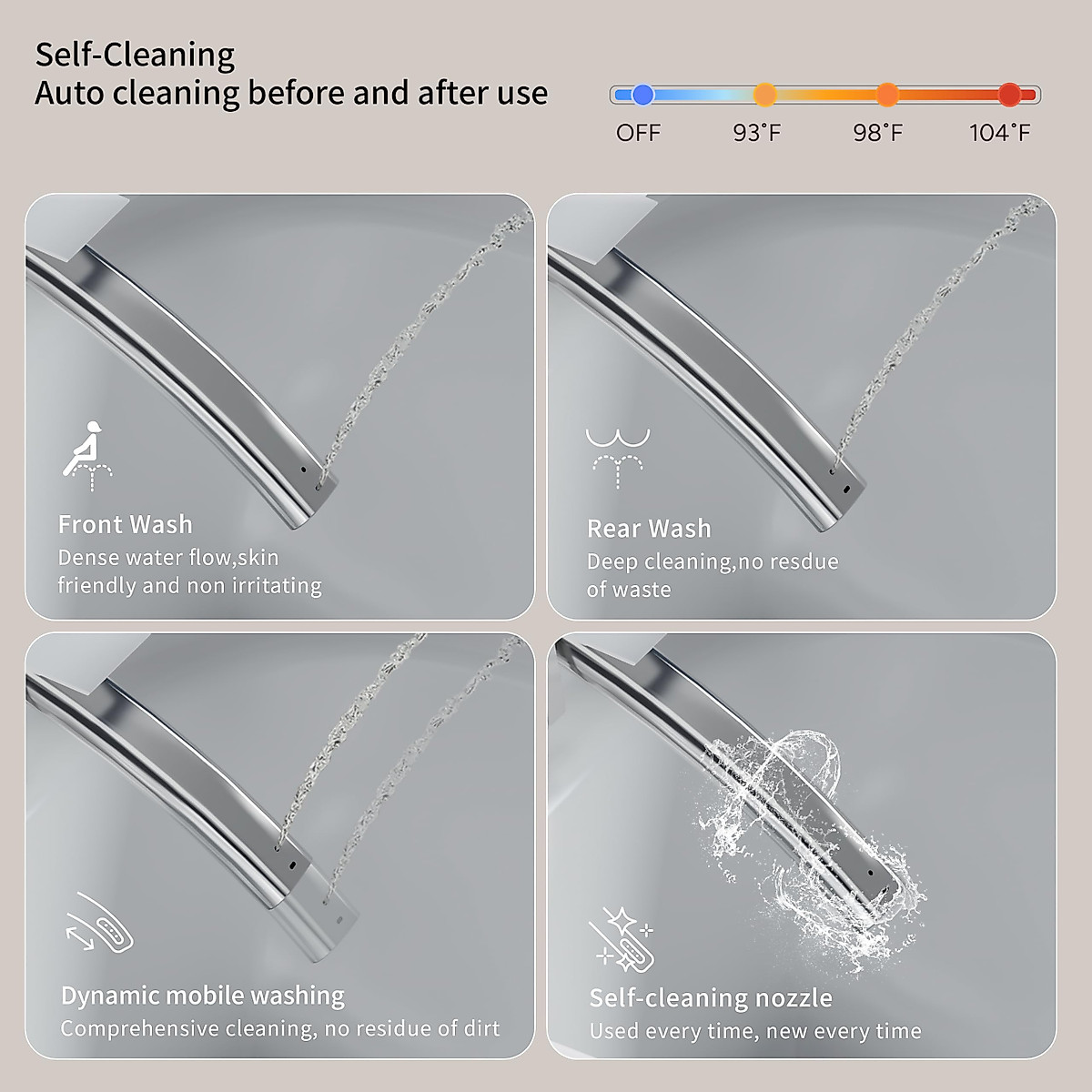 KE KING Smart Toilet with Bidet Built-in, Auto Dual Flush, Auto Open & Close Bidet Toilet with Heated Seat, Instant Warm Water, Remote Control, ADA Height Tankless Toilet