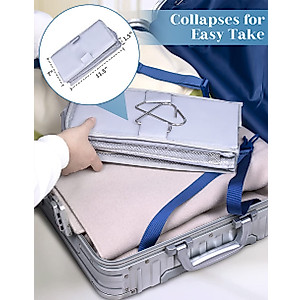 SLEEPING LAMB Short Hanging Shoe Organizer for Closet Storage with Mesh Side Pockets Holds 8 Pairs, Hanging Shoe Rack Hanger RV, Camper, Grey