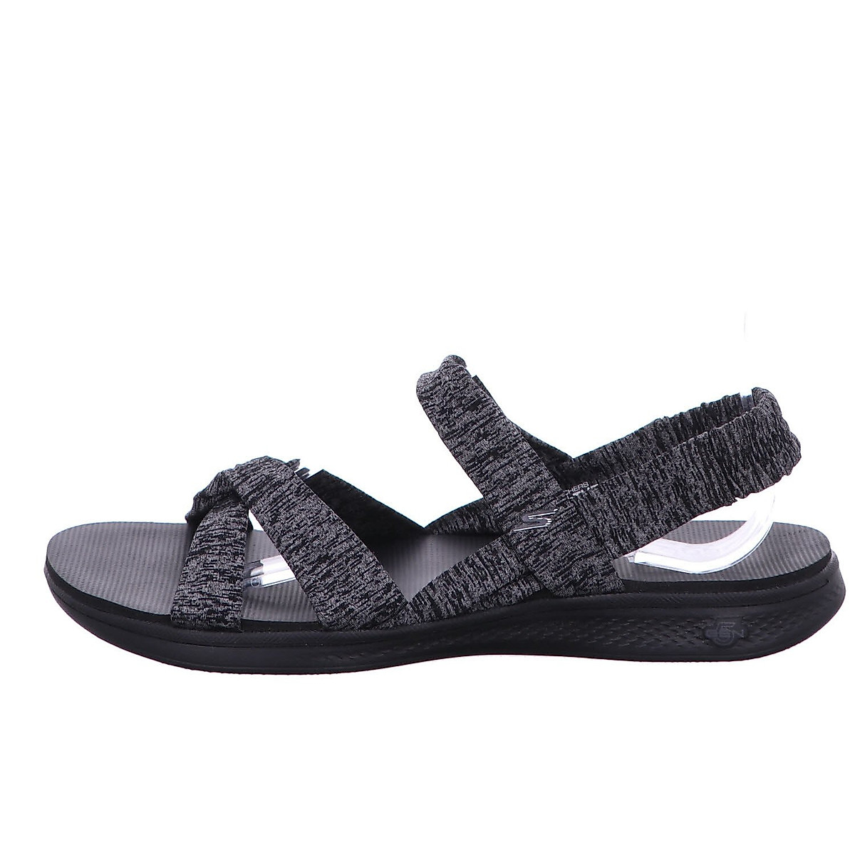 Skechers Performance Women's H2 Goga Bountiful Flip Flop,Black/Gray,11 M US