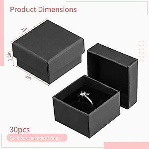 Outgeek 24pcs Jewelry Gift Boxes, Small Gift Boxes with Foam Insert Earring Protector Case Jewelry Kraft Packing Boxes for Ring Collectibles Necklace Bracelet Wedding (24PCS Gift Boxes)