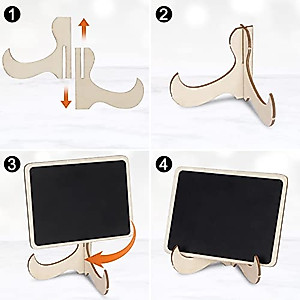 FYY (20 Pack) Mini Chalkboard Signs for Food, Mini Wooden Chalkboard Labels with Stand, Small Blackboard Signs for Table Numbers, Food Signs, Weddings, Message Board, Party Decoration, Event