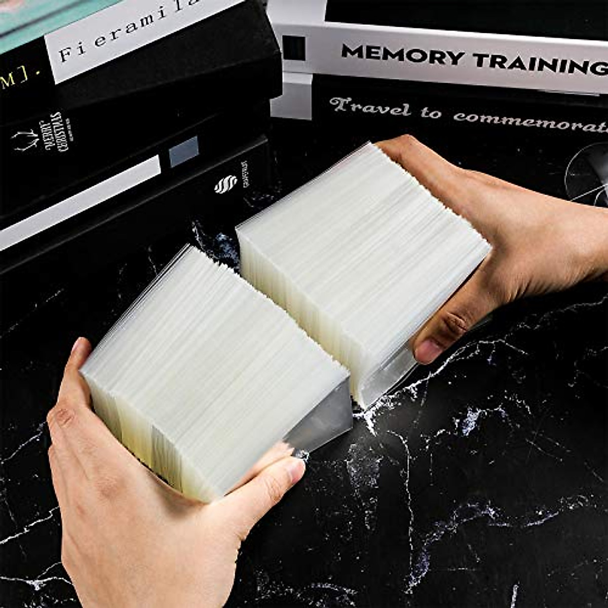 1200 Pieces Clear Inner Sleeves Soft Penny Card Sleeves Fit for Standard Cards Playing Card Sleeves for Trading Protective Cards for Boys Girls Business Sports (2.71 x 3.84 inch)