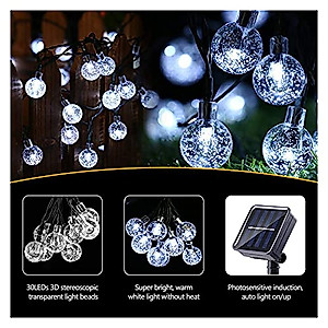 Xiaobei Solar Lights Outdoor Garden, Crystal Ball Solar Lights, Outdoor Decoration Garland Lights, Suitable for Home Garden Decoration, Party Wedding Christmas Decoration