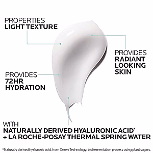 La Roche-Posay HydraphaseHA Light Face Moisturizer, Hyaluronic Acid Face Moisturizer with 72HR Hydration, Oil Free & Non-Comedogenic, 50 ML , 1.69 fl. oz.