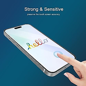 Ailun Glass Screen Protector for iPhone 15 Plus/iPhone 15 Pro Max [6.7 Inch] Display 3 Pack Tempered Glass, Sensor Protection, Dynamic Island Compatible, Case Friendly