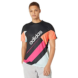 adidas Men's Color Block Tee Black/White X-Large