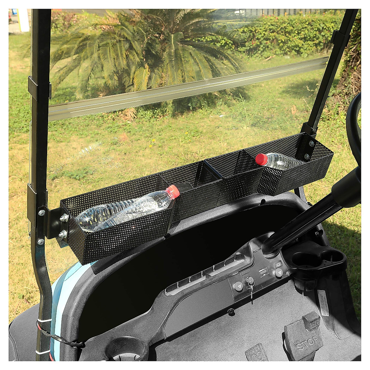 10L0L Golf Cart Front Inner Basket for Club Car DS & Precedent 2001-up, Dash Storage Box Metal Mesh Tray Organizer