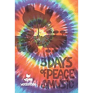 Woodstock Lined Journal Tie-Dye Logo (Quiet Fox Designs) Lined Journaling Pages with Inspiring Quotations, Memorable Photographs, and Iconic Illustrations; Celebrate Woodstock's 50th Anniversary