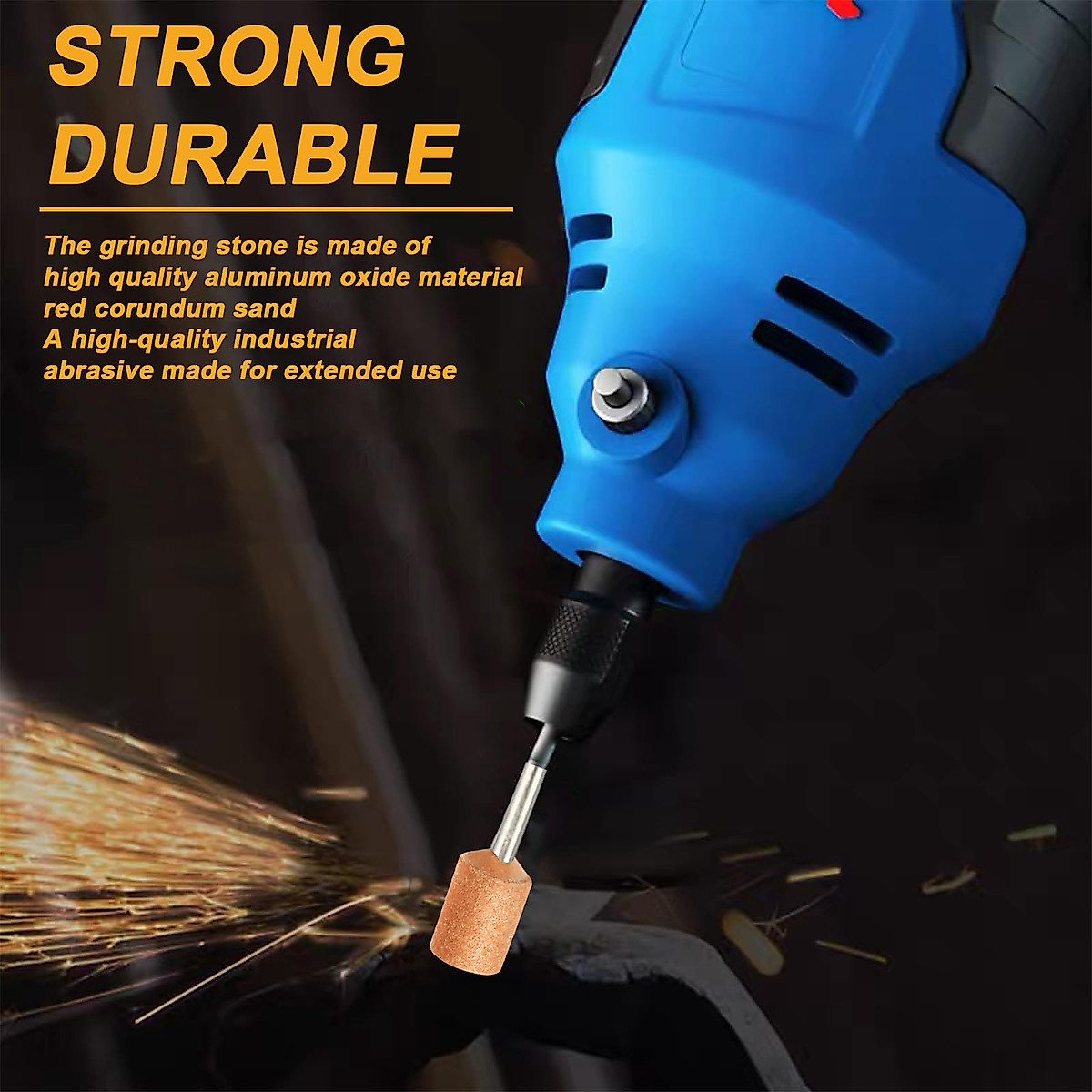 MIKILIKIEN Sanding Bits for Dremel Rotary Tool Kit Compatible with dremel 4000, Grinding Stone Set with 1/8" Shank, Ideal for Sharpening,Grinding,Smoothing, Flap Wheel, Aluminum Oxide 42pcs
