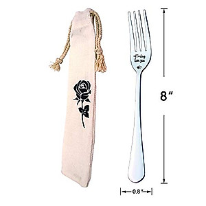 Three Human I Forking Love You Inspirational Funny Engraved Fork, Gift for Boyfriend, Girlfriend, His, Her, Husband, Wife, Cute Wedding, Anniversary, Valentines Gifts