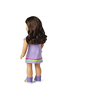 American Girl Truly Me 18-inch Doll #121 with Brown Eyes, Dark-Brown Hair, Lt-to-Med Skin, T-shirt Dress, For Ages 6+