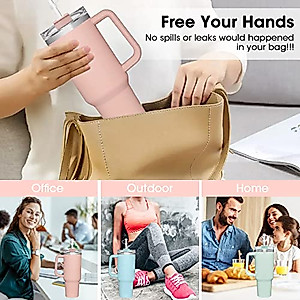 3Pcs Spill Proof Stopper Silicone for Stanley Cup 2.0 40oz/30oz Tumbler Leakproof Water Bottle Sealing Accessories with Round Top Leak Proof stopper Plug & Square lid anti-leak Stopper,Straw Cap Cover