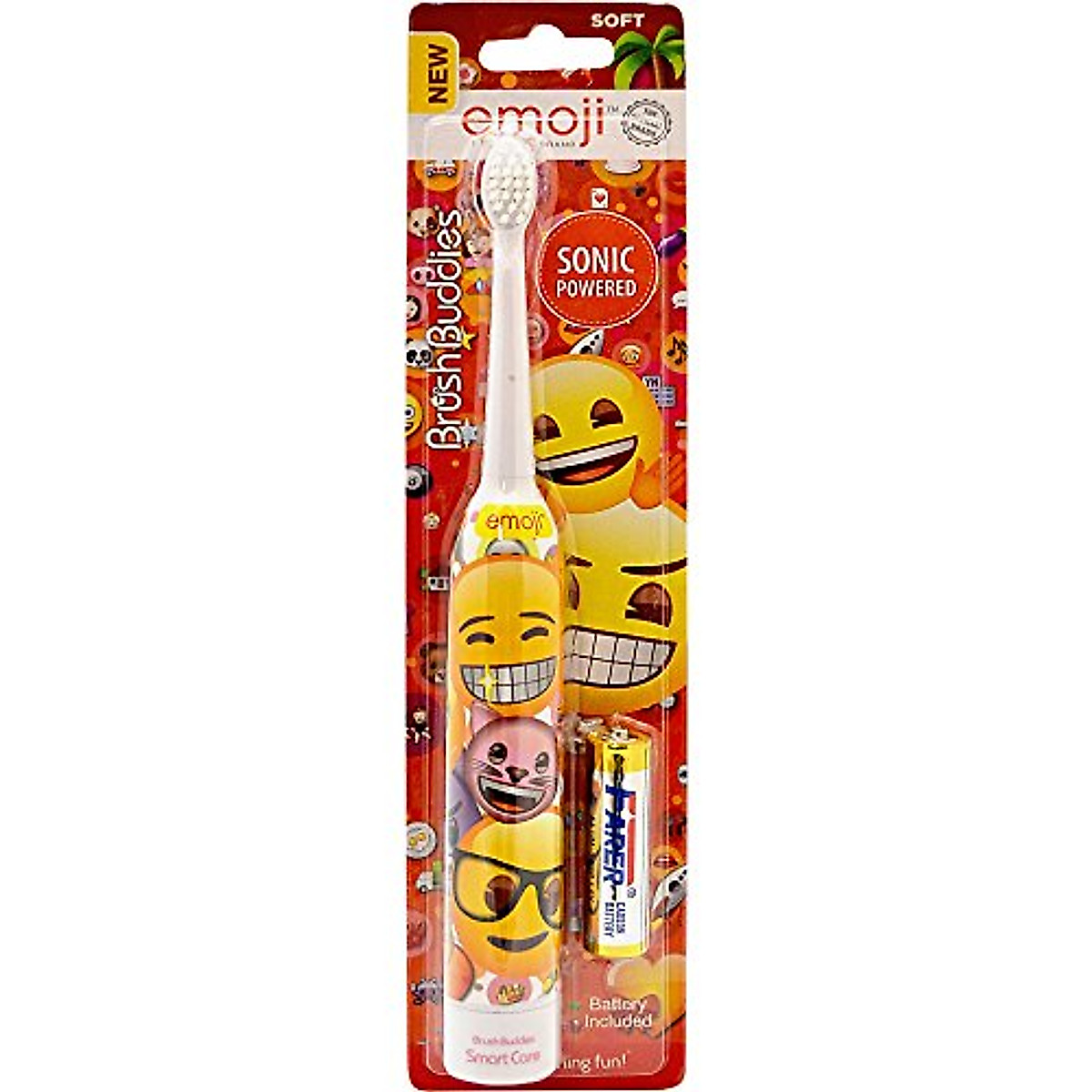 Brush Buddies Emoji Sonic Powered Toothbrush, Multi
