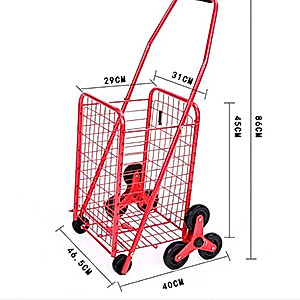 Shopping Trolley on Wheels Multi Function Shopping Cart Fashion Folding Trolley Trolley is Not Easy to Deform and Durable Storage Hand Trucks,Black ,