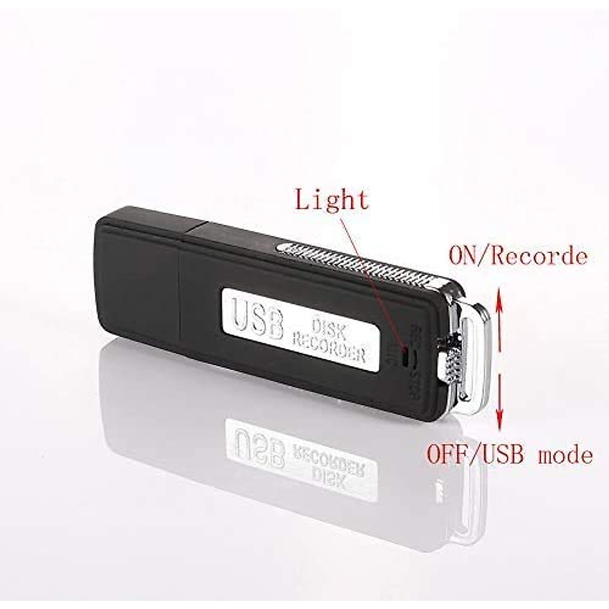 Black Mini USB Flash Drive- USB Voice Recorder- Memory Stick- Thumb Drive- Dictaphone - Pendrive - Compatible with Windows Mac 4GB