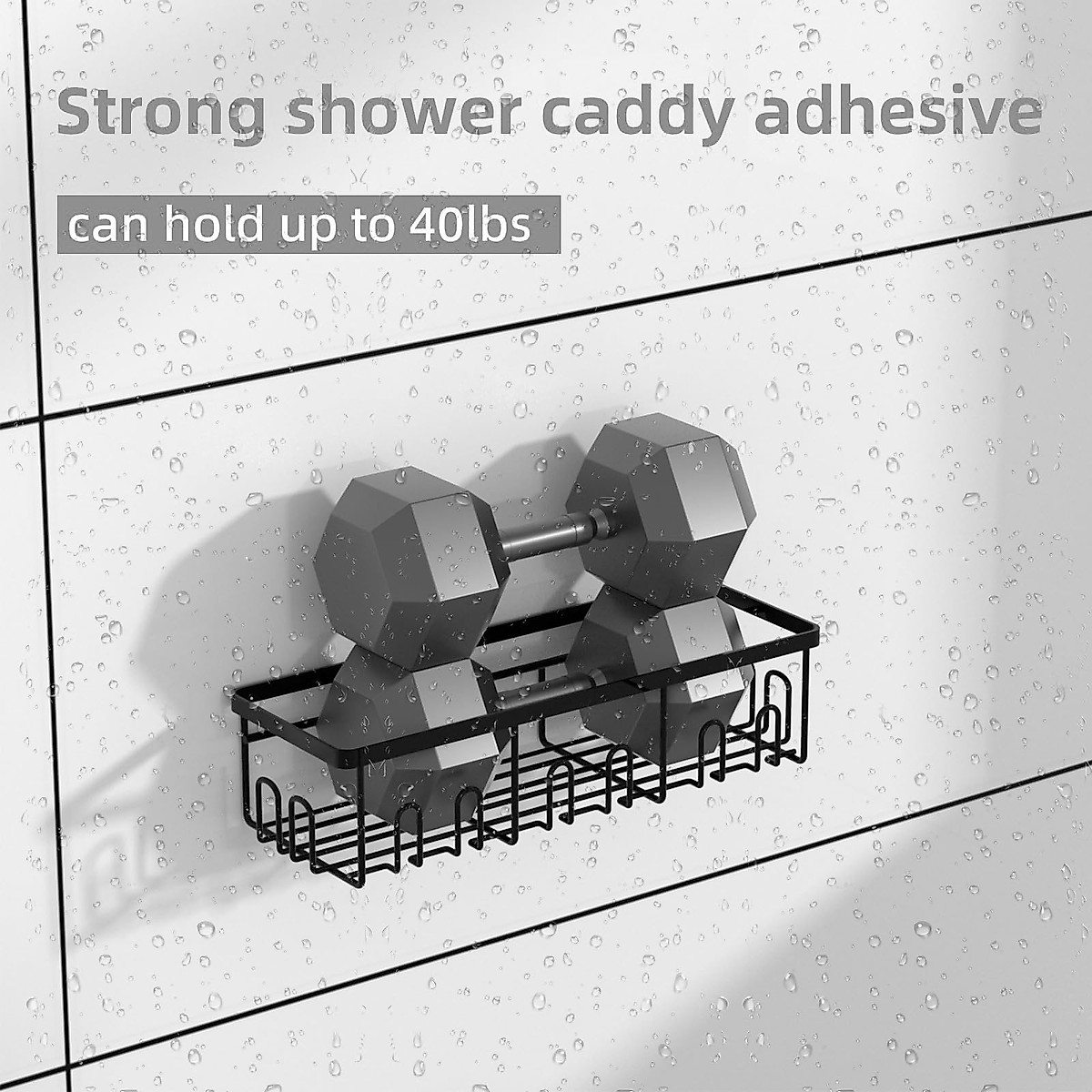 HSD Houseware Corner Shower Caddy Adhesive Replacement 4 PCS, Waterproof No Drilling Shower Shelf Adhesive Replacement, Self Adhesive Hooks for Hanging Soap Dish Towel Holder Toothbrush Holder
