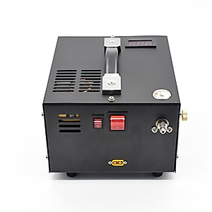 Generic Pcp compressor 12v 300 bar 4500 psi 30Mpa pcp pump high pressure compressor 12v dc 300bar, Black