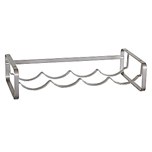 Better Houseware Silver Coated Steel Stackable Modular Wine Rack- 4 Bottles