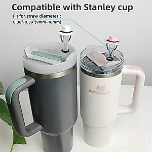 4 Pack Silicone Cowboy Hat Straw Covers Cap Compatible with Stanley Cup 30 40 oz, Cute Funny Tumbler Straw Topper Accessories for Man & Woman Gift