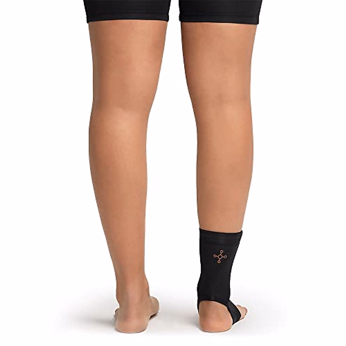 Tommie Copper Core Compression Ankle Sleeve, Unisex, Men & Women, Breathable Support Sleeve for Everyday Joint & Muscle Support - Black, Large