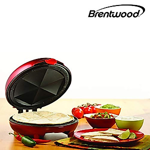 Brentwood - TS-120 Brentwood Quesadilla Maker, 8-inch, Red