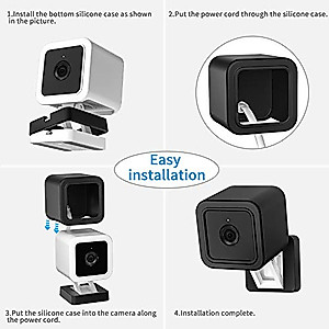 Koroao Silicone Skins Only for Wyze Cam V3, Waterproof All-Round Protective Case/Cover Housing for Indoor and Outdoor Using (2-Pack)